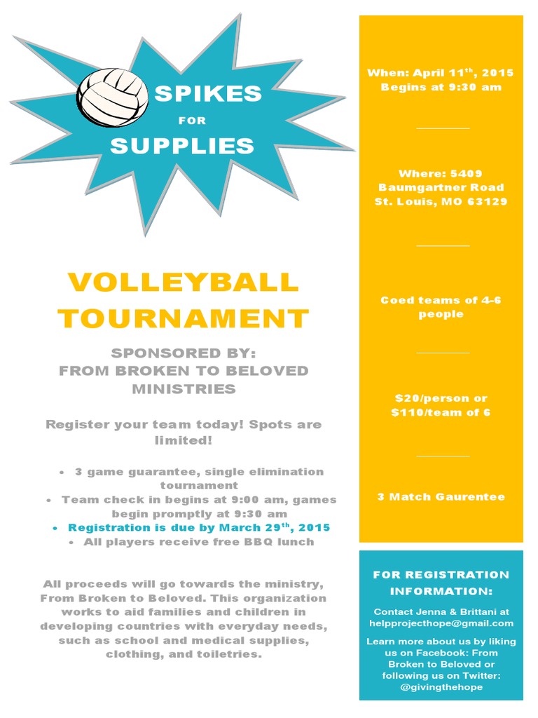 Volleyball Fundraiser Flyer | PDF