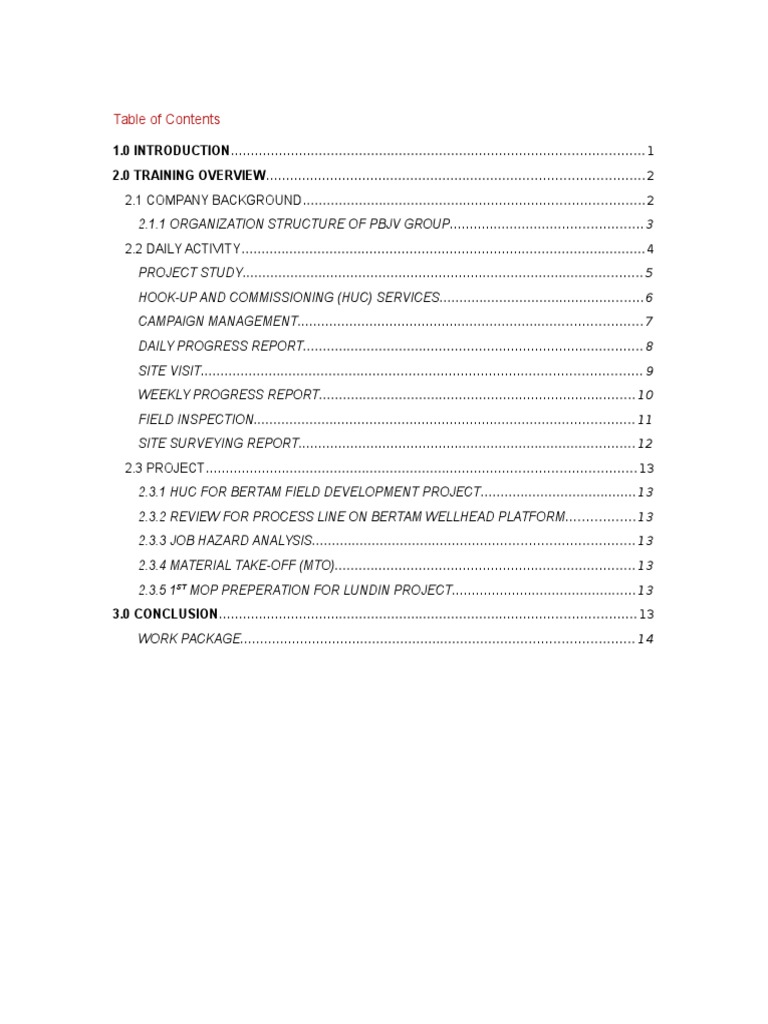 An Overview of Internship Experience with PBJV Group Including Company ...