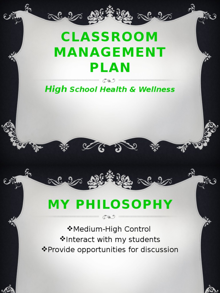 High School Classroom Management Plan | PDF