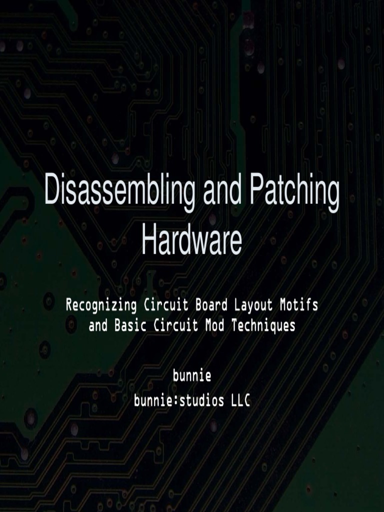 Disassembling and Patching Hardware | PDF | Rectifier | Soldering