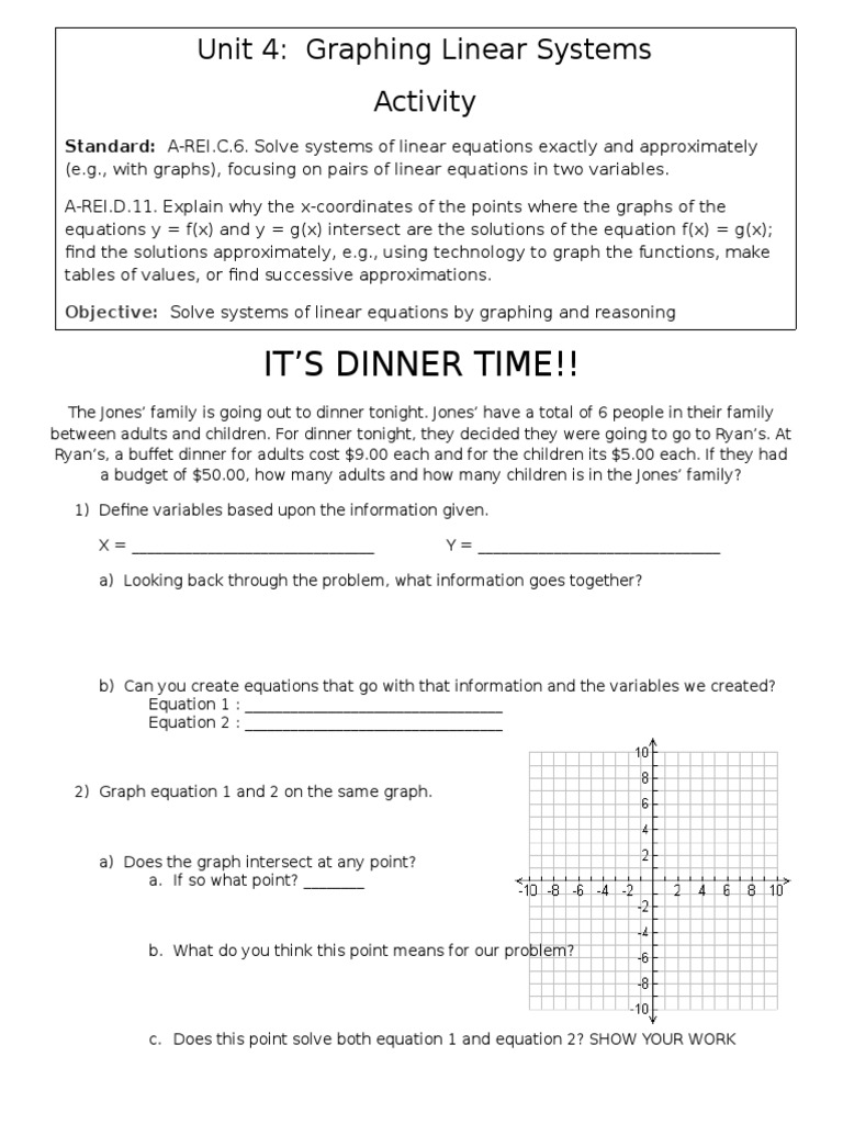 Unit 4 Ativity - Dinner Time | PDF