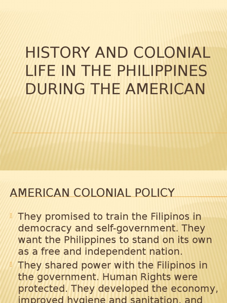 American Colonial Governance in the Philippines | PDF | Philippines ...