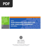 ACTFL Proficiency Guidelines 2024 | PDF | Communication | Educational Assessment