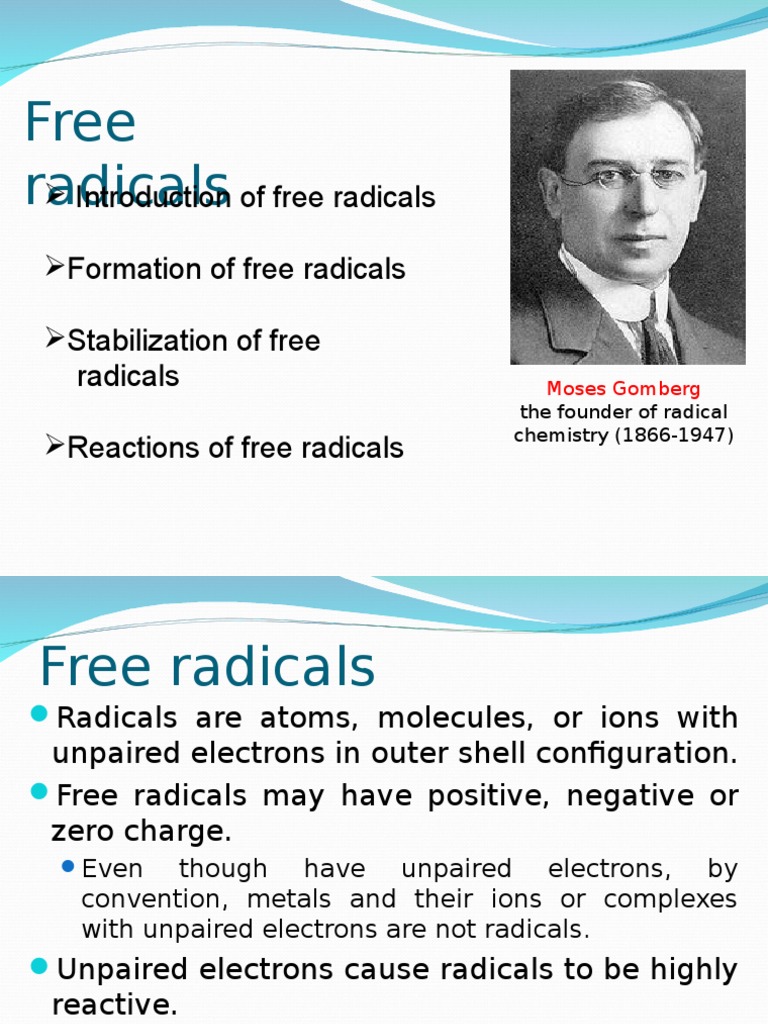 Freeradicals | PDF | Radical (Chemistry) | Chemical Reactions