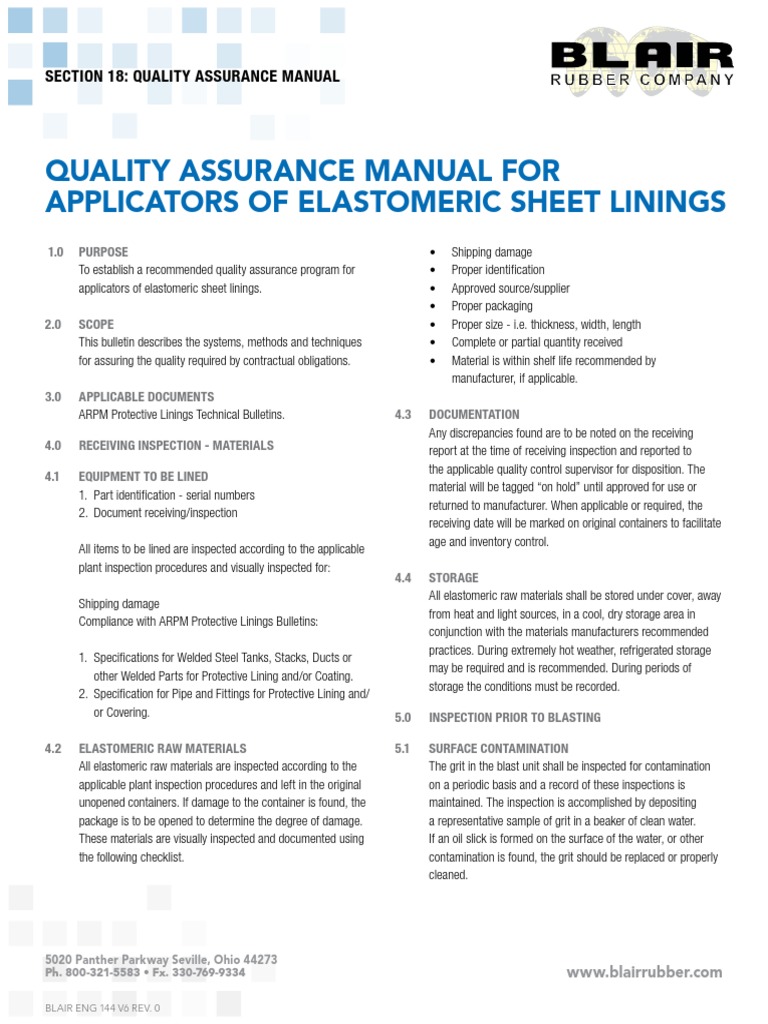Quality Assurance Manual | PDF | Sheet Metal | Quality Assurance