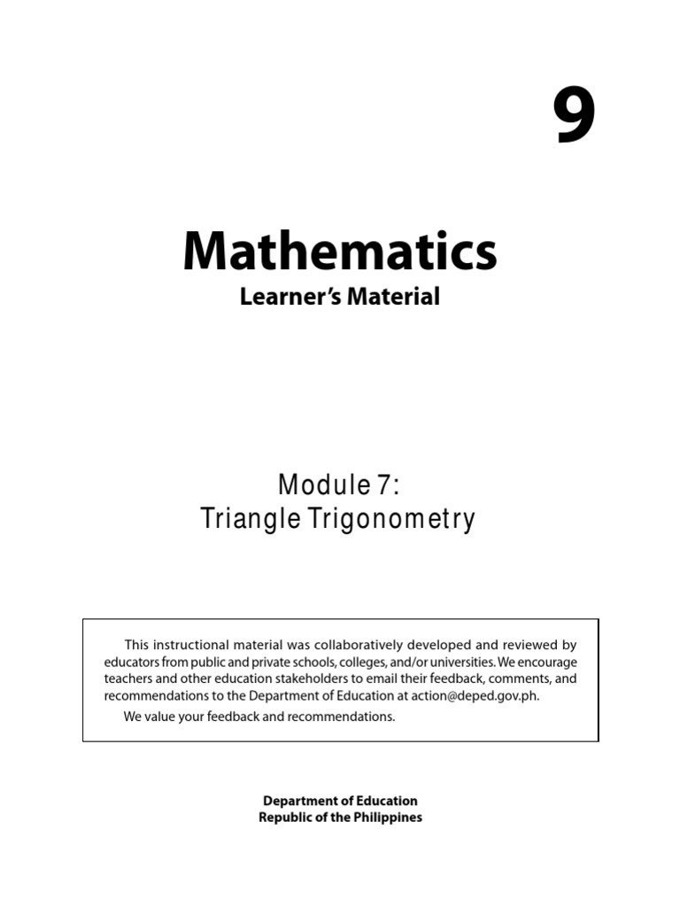 9 Math LM - U4.M7.v1.0 | PDF