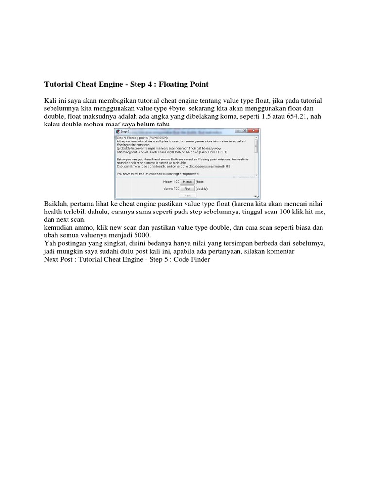 Tutorial Cheat Engine | PDF