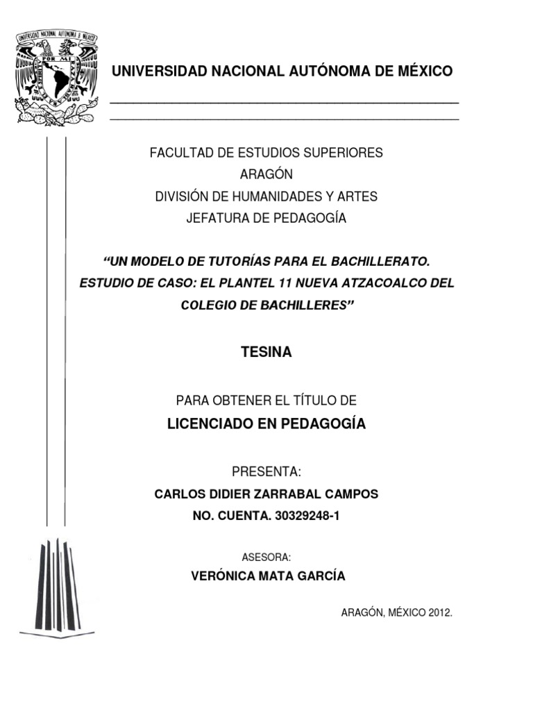 Tesina UNAM | PDF | Plan de estudios | Educación Secundaria