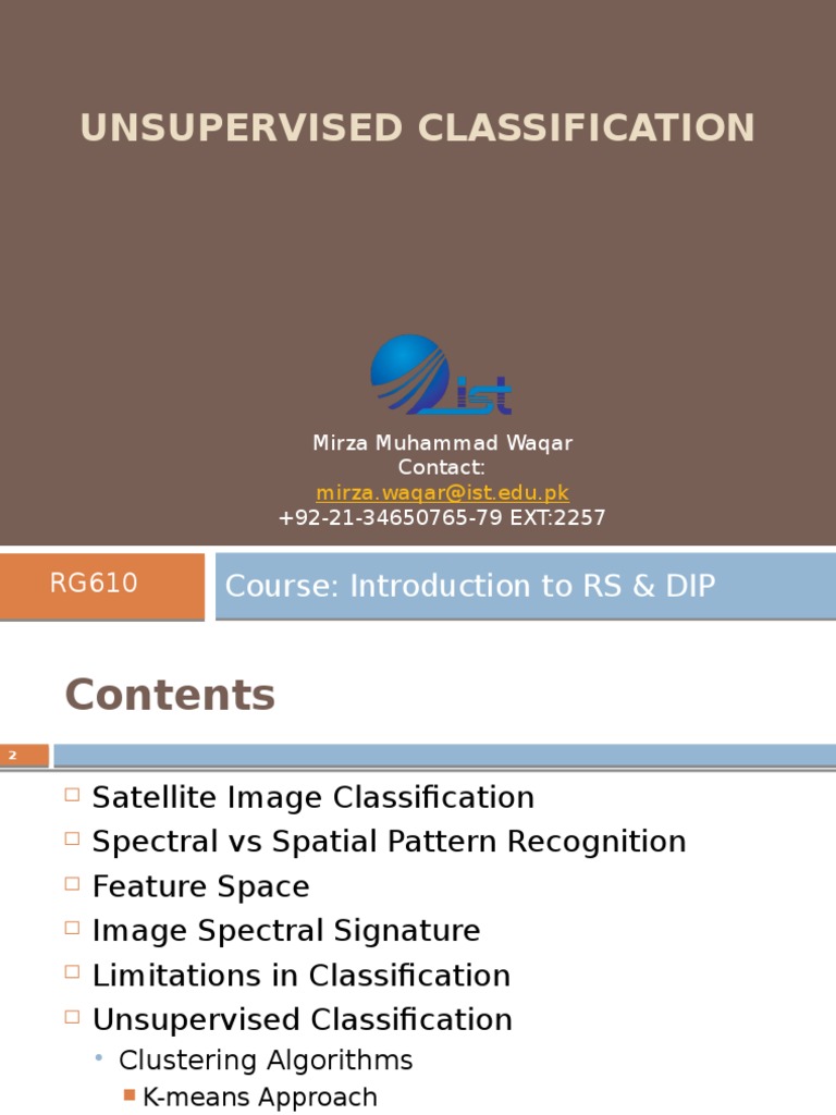 Unsupervised Classification | PDF | Cluster Analysis | Statistical ...