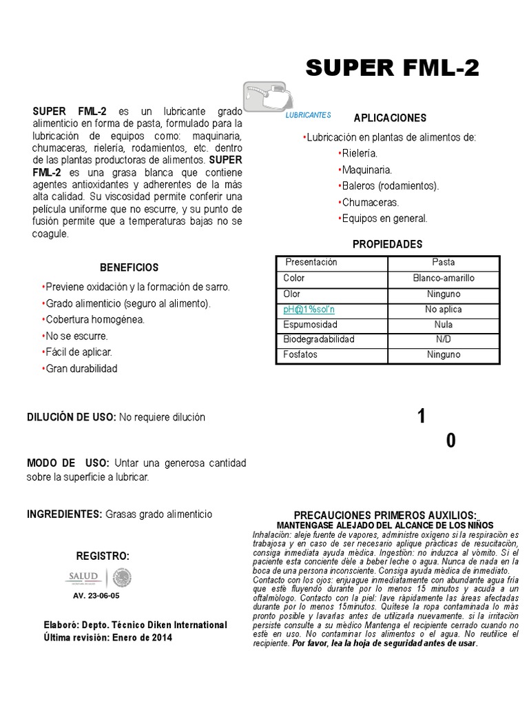 Super FML-2 Ficha Técnica | PDF