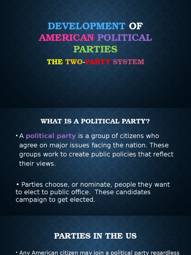 Evolution of American Political Parties | PDF | Political Parties ...