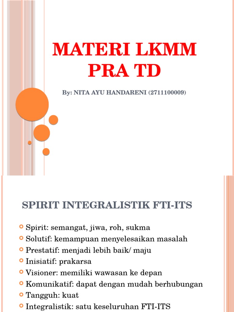 Materi LKMM Pra TD | PDF | Karier & Perkembangan | Pengembangan Diri