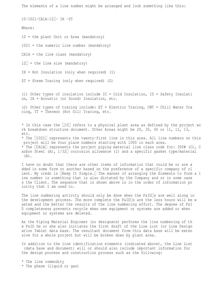 Line Numbering | PDF | Engineering | Industries