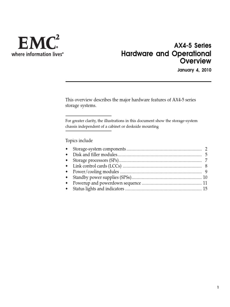 AX4-5-Series Hardware and Operational Overview PDF | PDF | Disk Storage ...