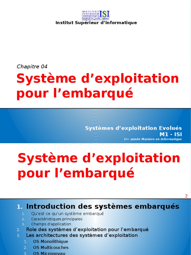 1292093031systeme D Exploitation Pour L Embarqu | PDF | Système d'exploitation | Machine virtuelle