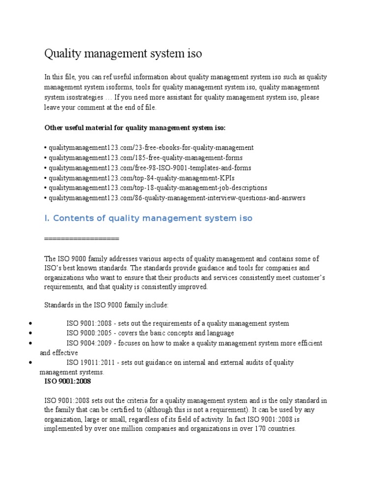 ISO Quality Management System Guide | PDF | Scatter Plot | Scientific ...