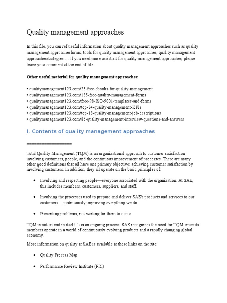 Quality Management Approaches | PDF | Scatter Plot | Histogram