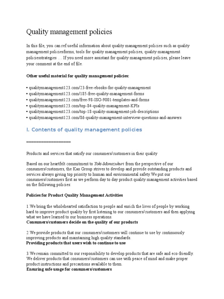 Quality Management Policies | PDF | Scatter Plot | Histogram