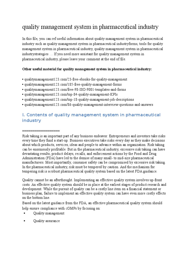 Quality Management System in Pharmaceutical Industry | PDF | Scatter Plot | Histogram