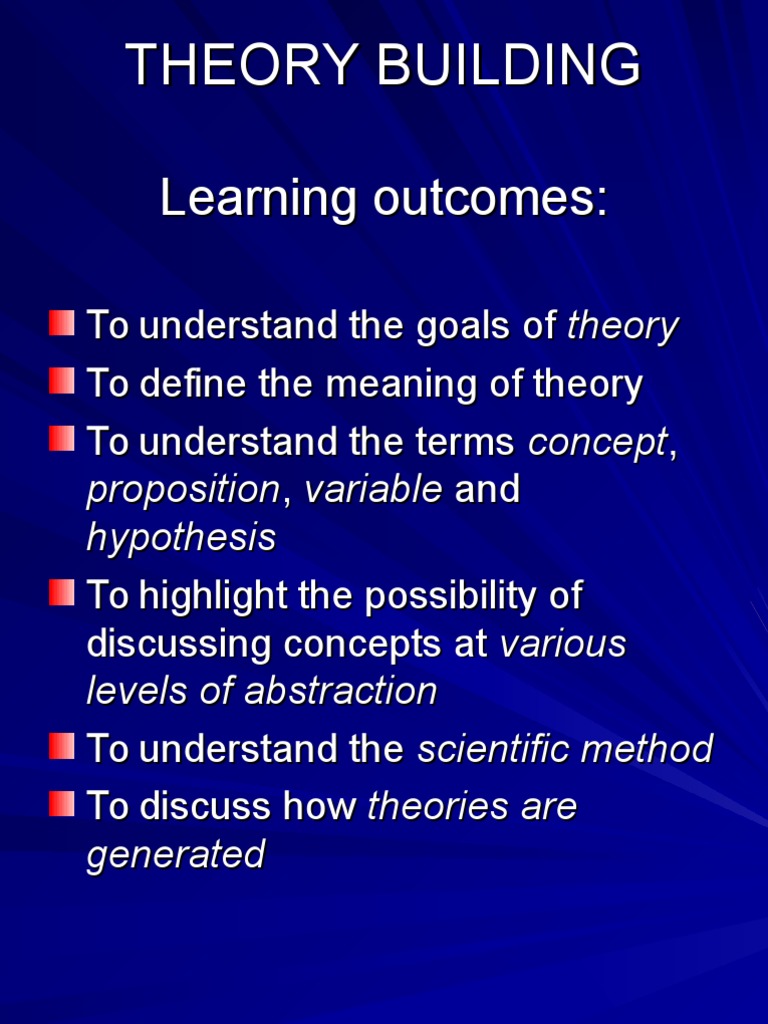 Theory Building | PDF | Theory | Hypothesis