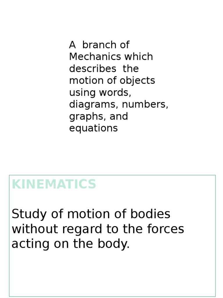 Kinematics | PDF | Kinematics | Acceleration