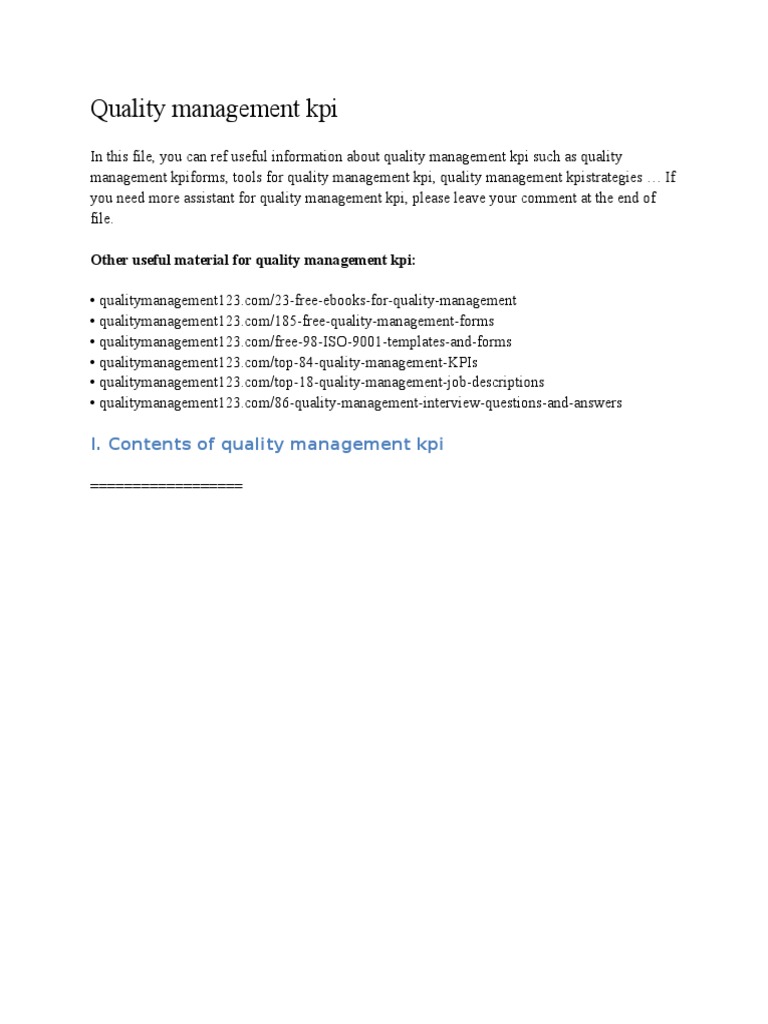 Quality Management Kpi | PDF | Scatter Plot | Scientific Modeling
