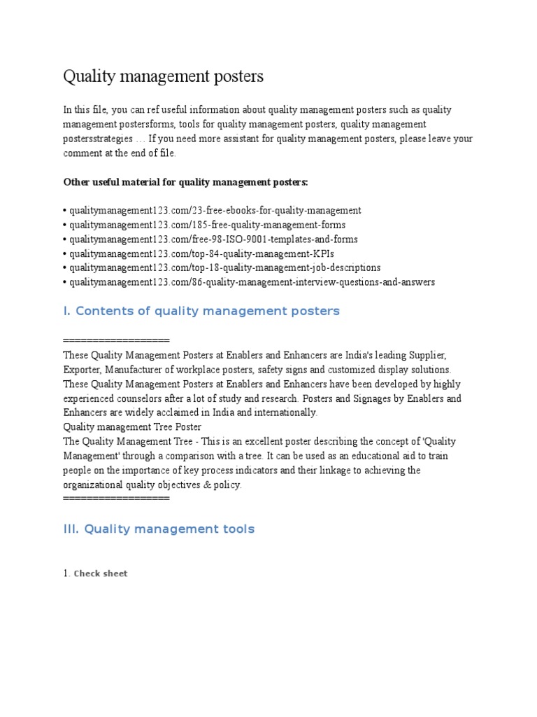 Quality Management Posters | PDF | Scatter Plot | Statistical Analysis