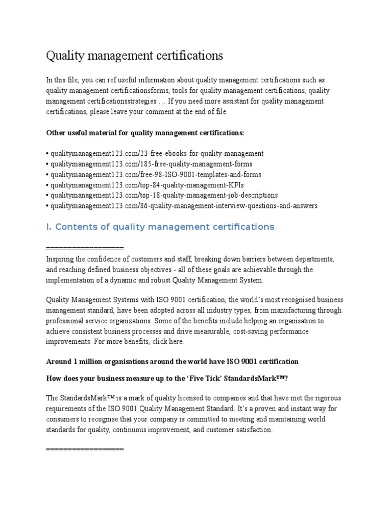 Quality Management Certifications | PDF | Scatter Plot | Histogram