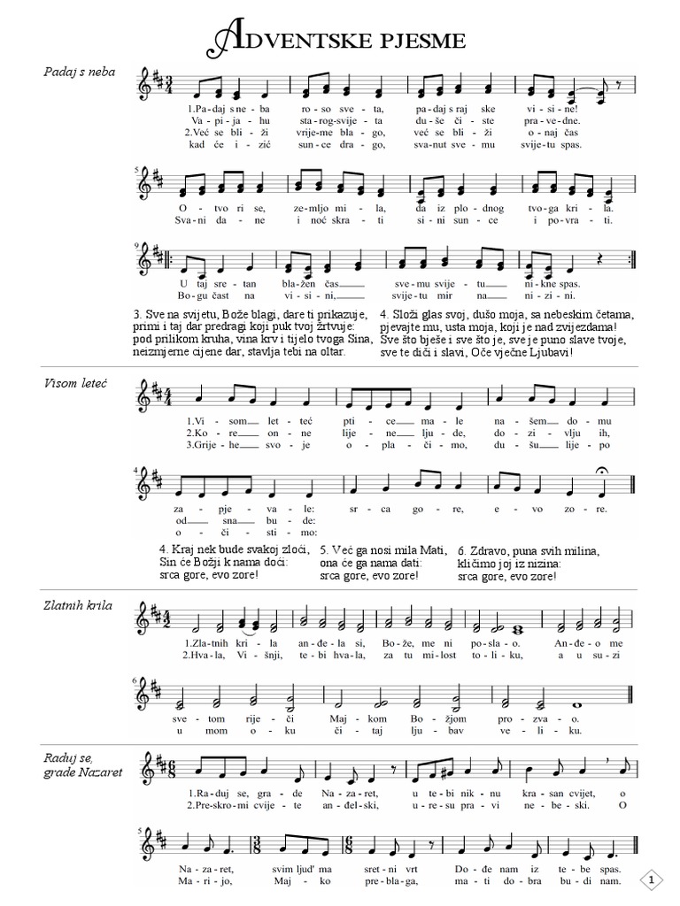 Adventske Pjesme | PDF