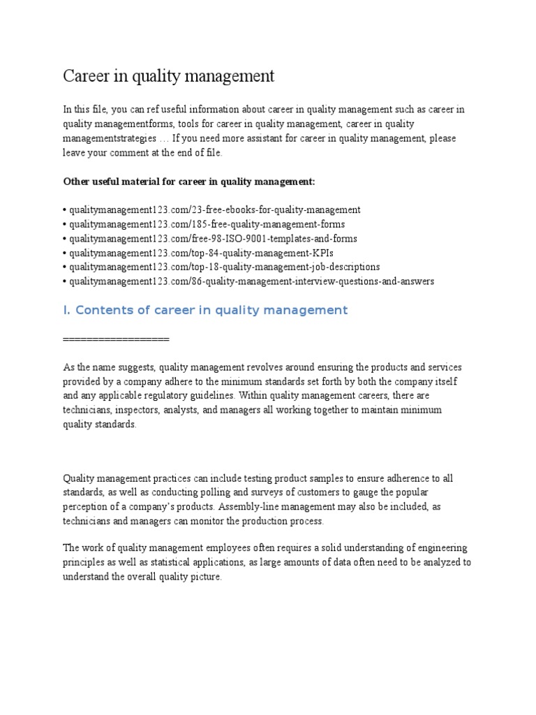 Career in Quality Management | PDF | Scatter Plot | Histogram