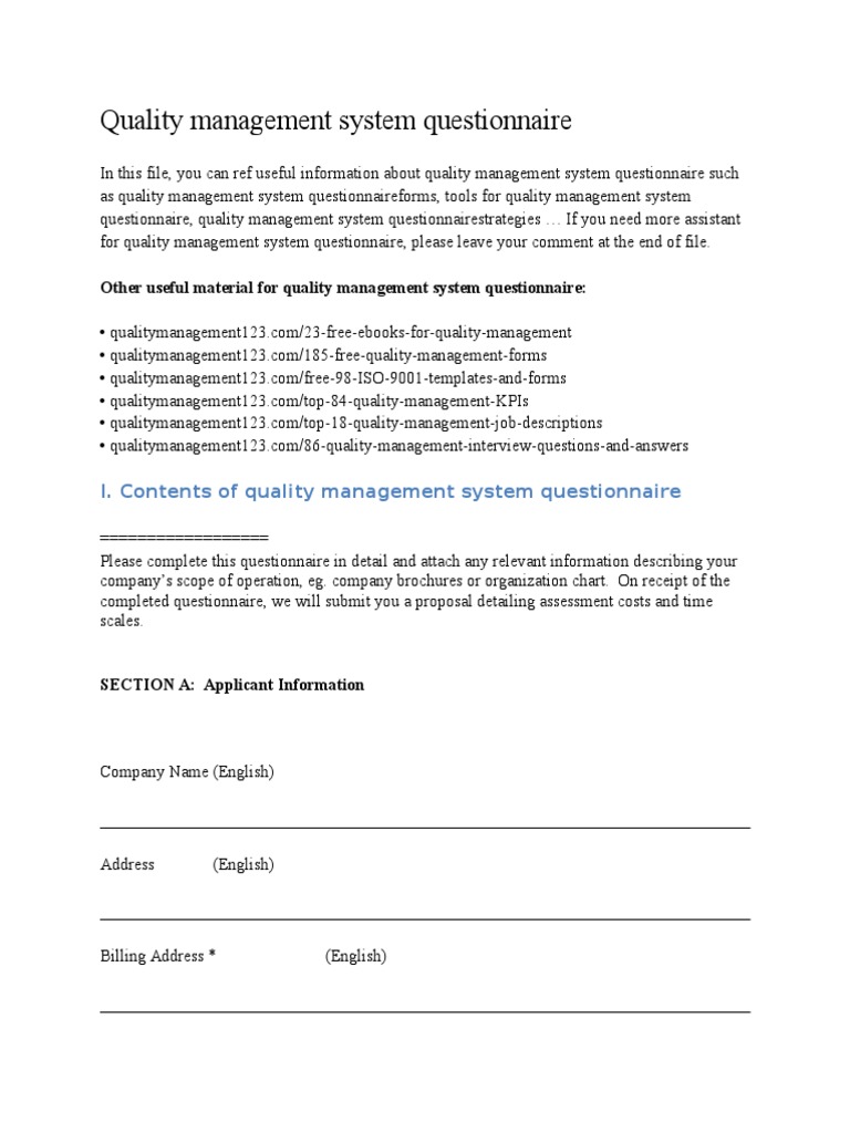 Quality Management System Questionnaire | PDF | Scatter Plot | Histogram