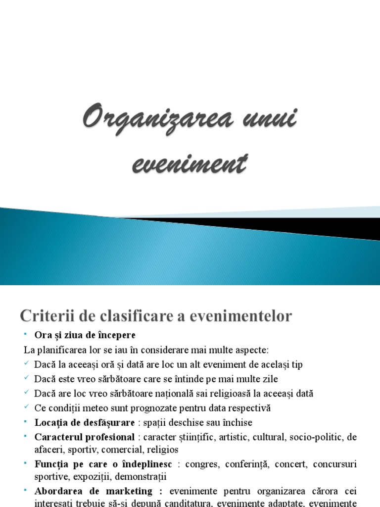 Organizarea Unui Eveniment - Proiect Protocol | PDF