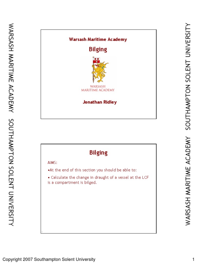 Bilging | PDF | Shipbuilding | Naval Architecture