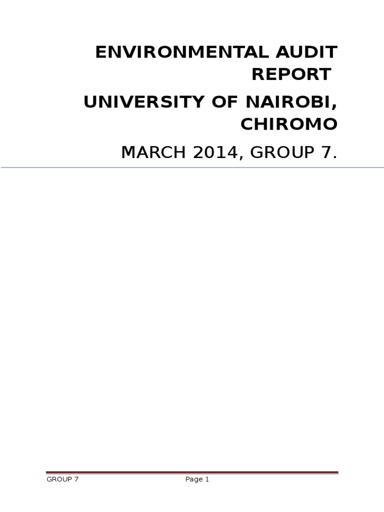 Environmental Audit Report | PDF | Pollution | Audit