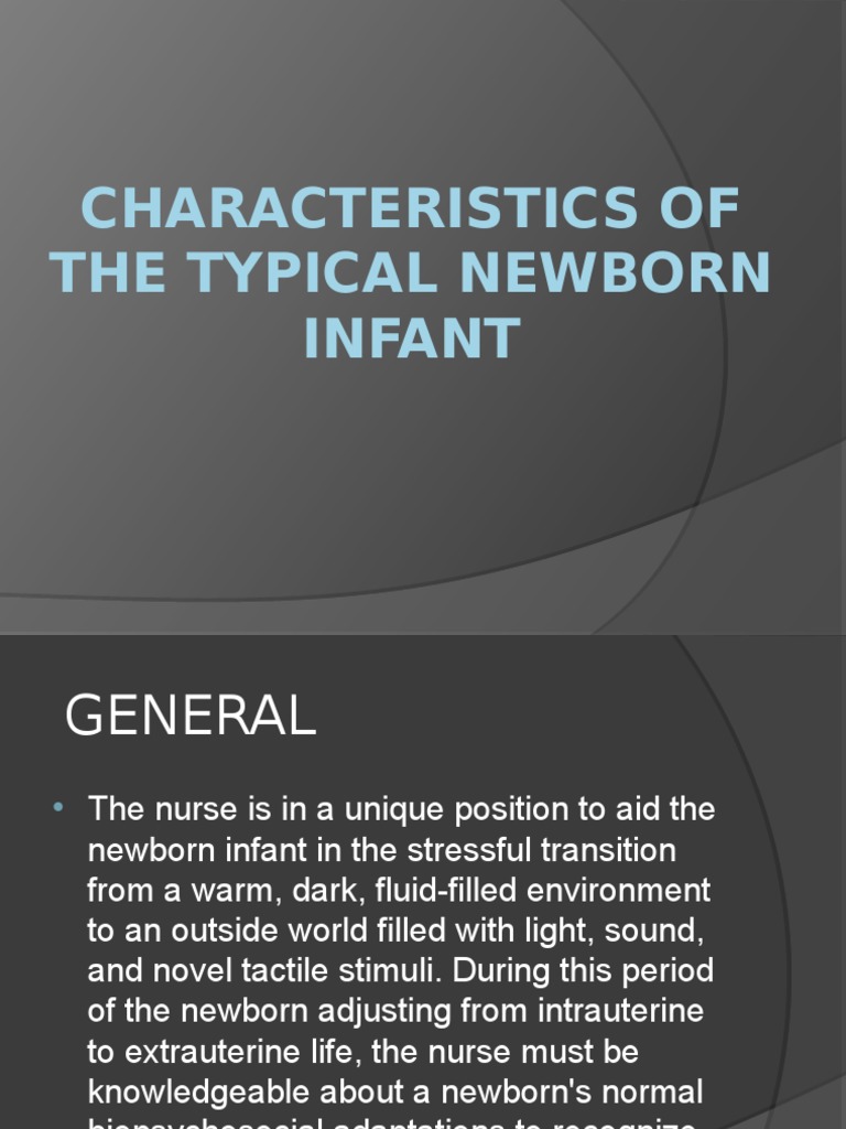 Characteristics of Newborn | PDF | Infants | Skull