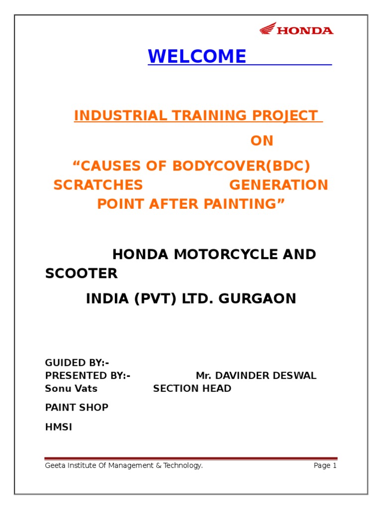 Honda Project File | PDF | Honda | Welding