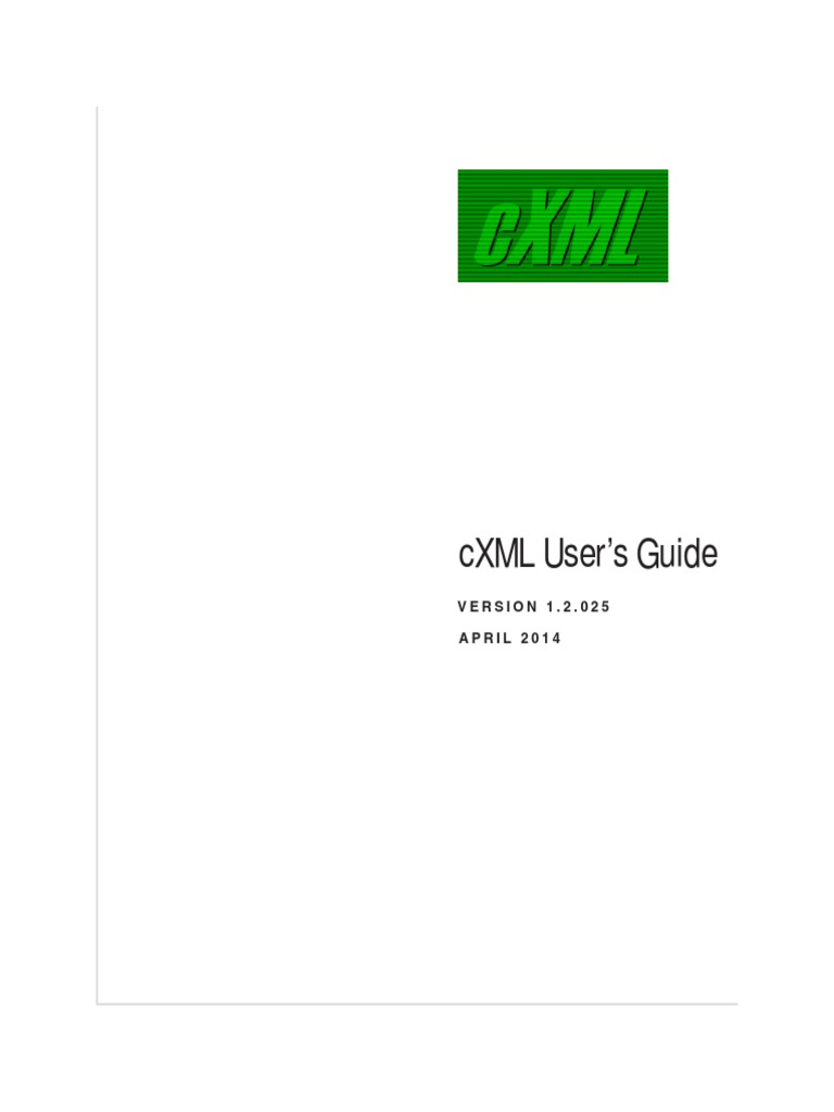 CX ML Users Guide | PDF | Xml | License