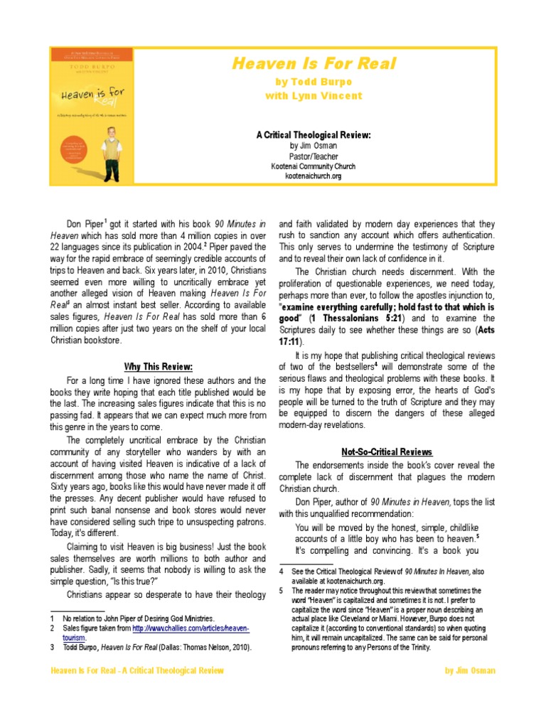 Heaven Is For Real | PDF | Revelation | Jesus