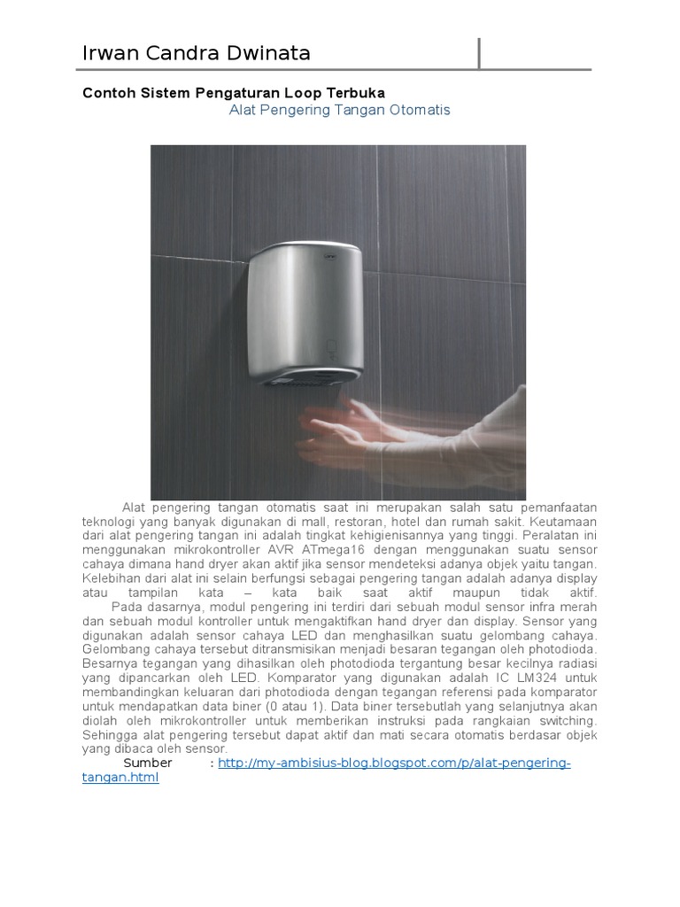 Alat Pengering Tangan Otomatis | PDF