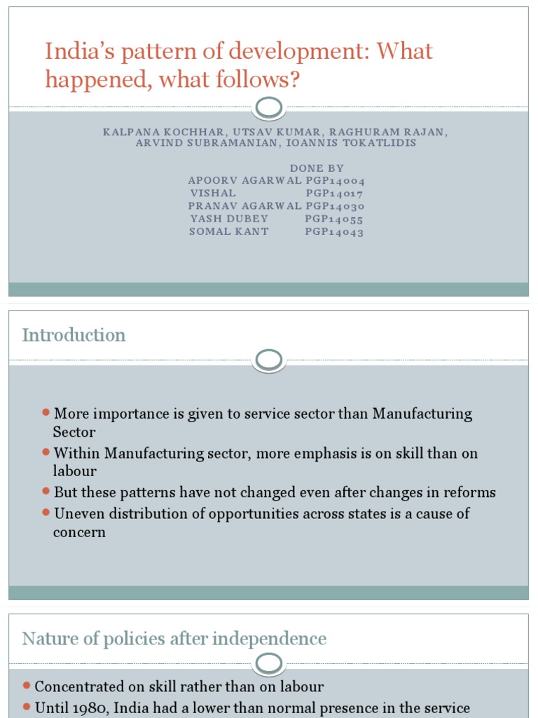 Indias Pattern of Development:what Happened What Follows | PDF | Labour ...