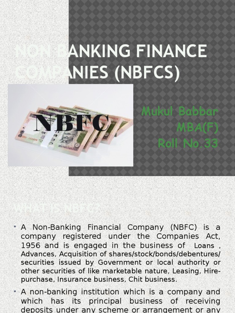 An Overview of Non-Banking Financial Companies (NBFCs) in India ...