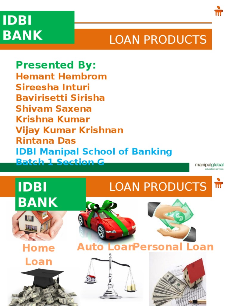 Idbi Loan Products | Download Free PDF | Loans | Securities (Finance)