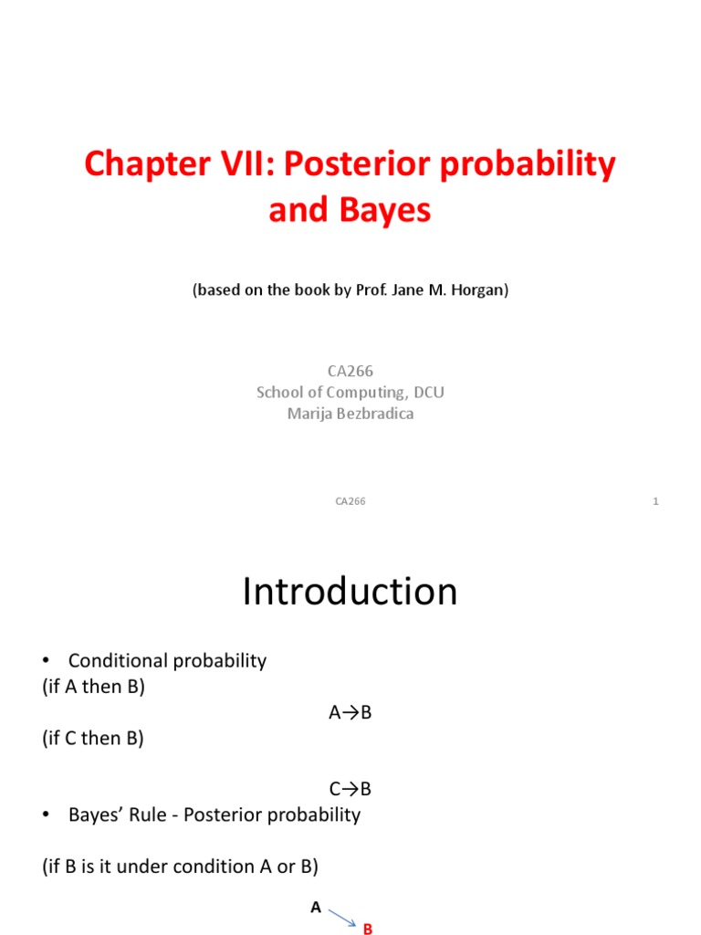 CA266 7 Posterior Probability and Bayes | Download Free PDF | Channel ...