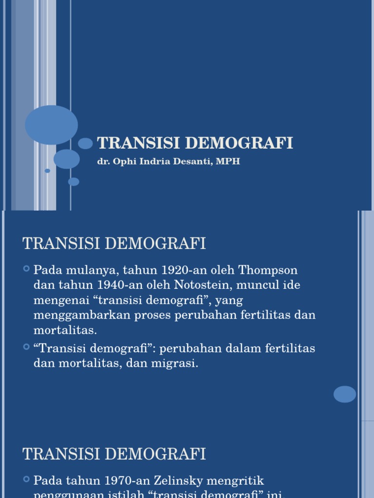 Transisi Demografi | PDF