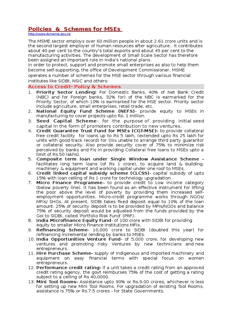 Policy & Schemesf - MSE - 3 April 2013 | PDF | Excise | Taxation