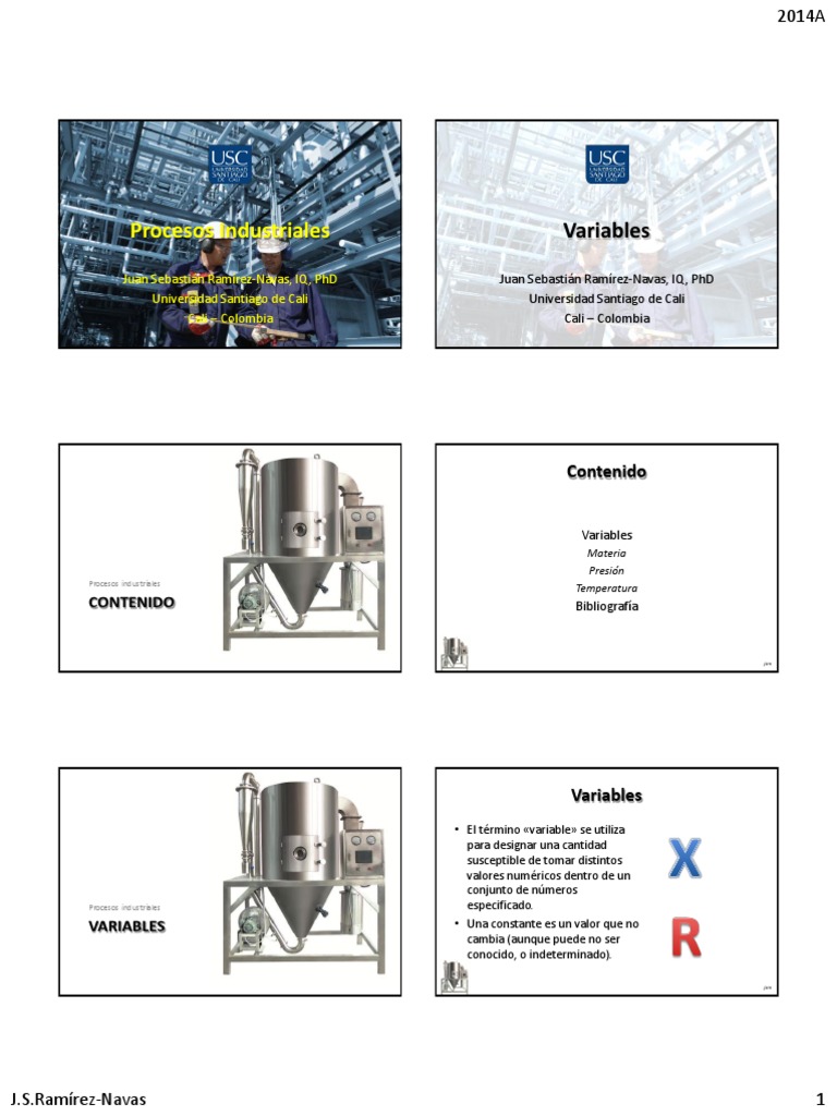 Variables Procesos Industriales | PDF | Fahrenheit | Celsius