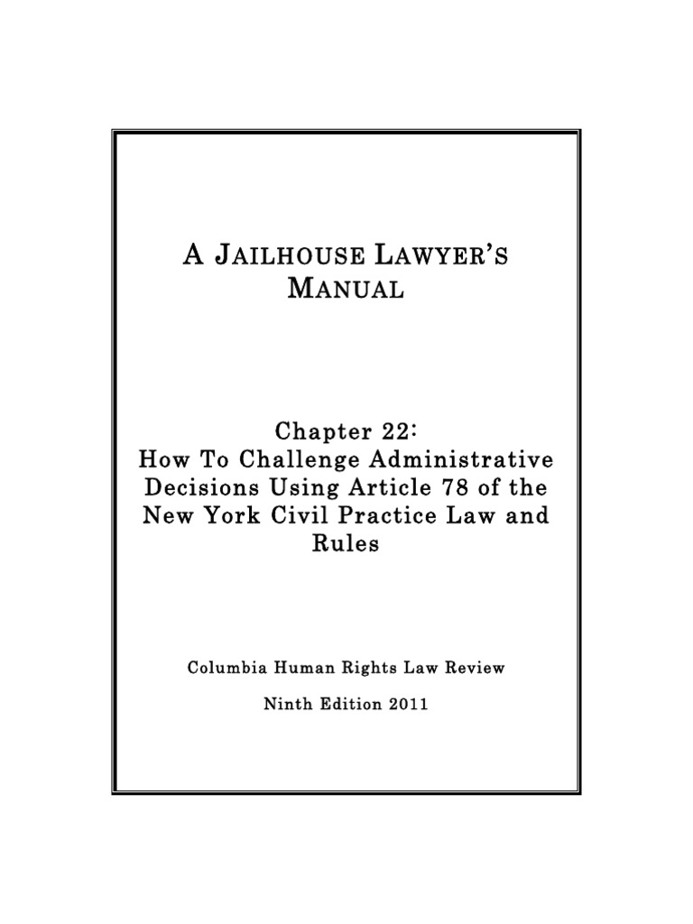How To Challenge Administrative Decisions Using Article 78 of The New ...