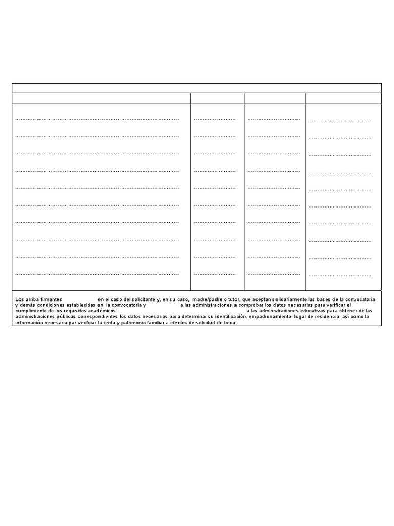 Anexo1 Hoja de Firmas 2014 2015 | PDF | Negocios | Informática