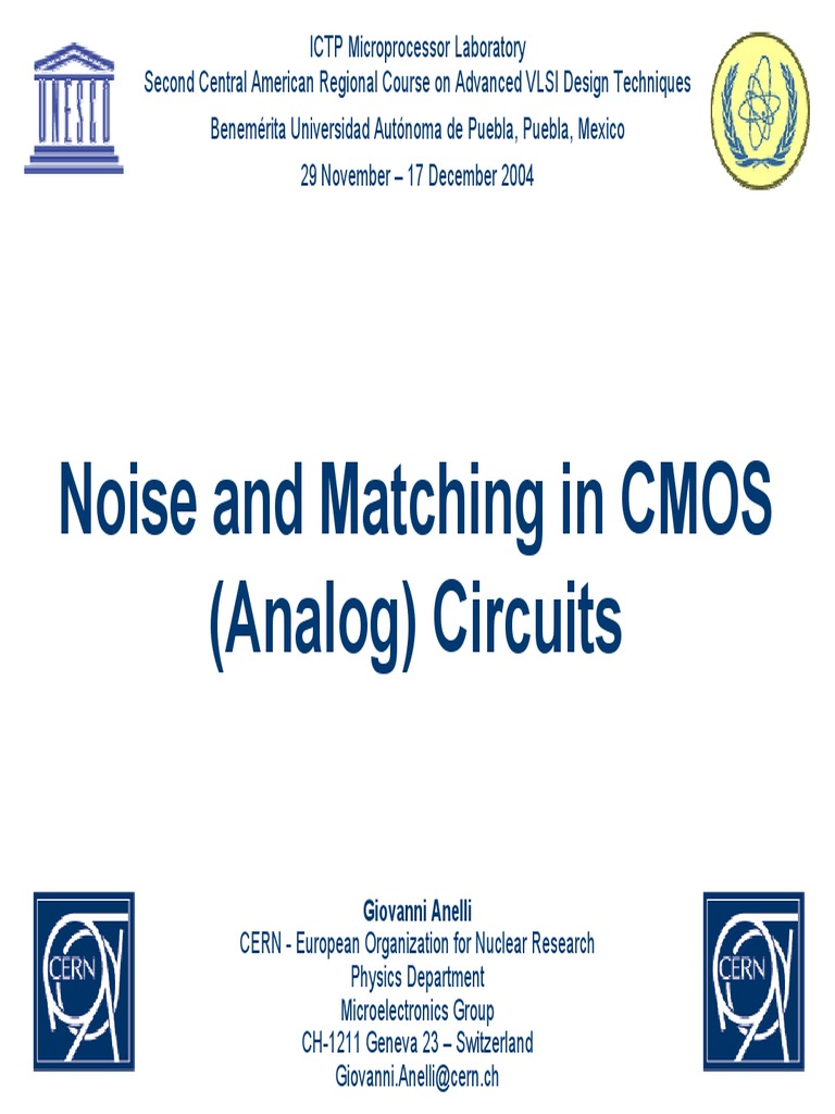 Noise and Matching in CMOS Circuits | PDF | Normal Distribution | Cmos