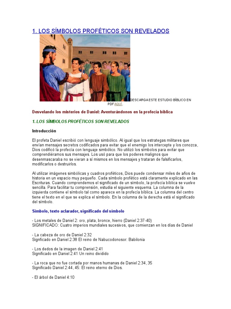Símbolos proféticos revelados | PDF | Daniel (figura bíblica ...